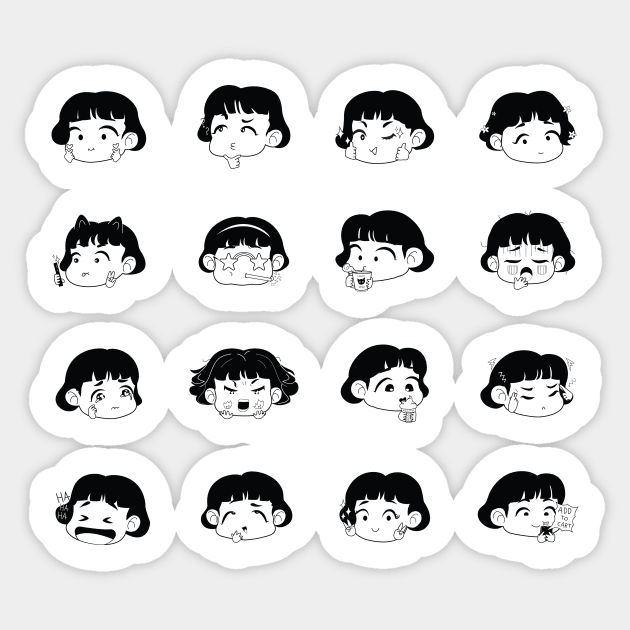 Mood Board Girl Mood Sticker Teepublic